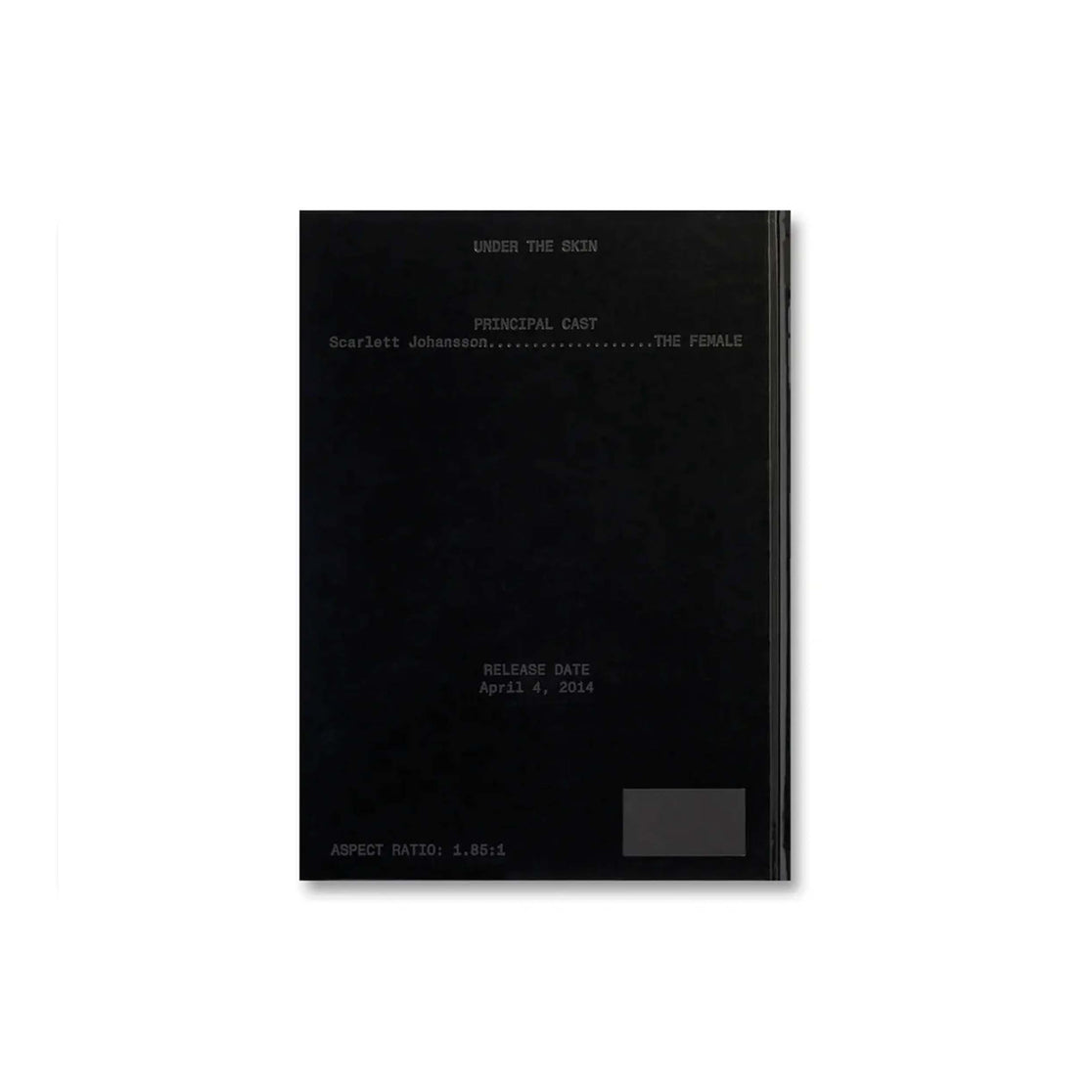 BIBLIOTHECA: Under The Skin Screenplay Book | DSMG E-SHOP