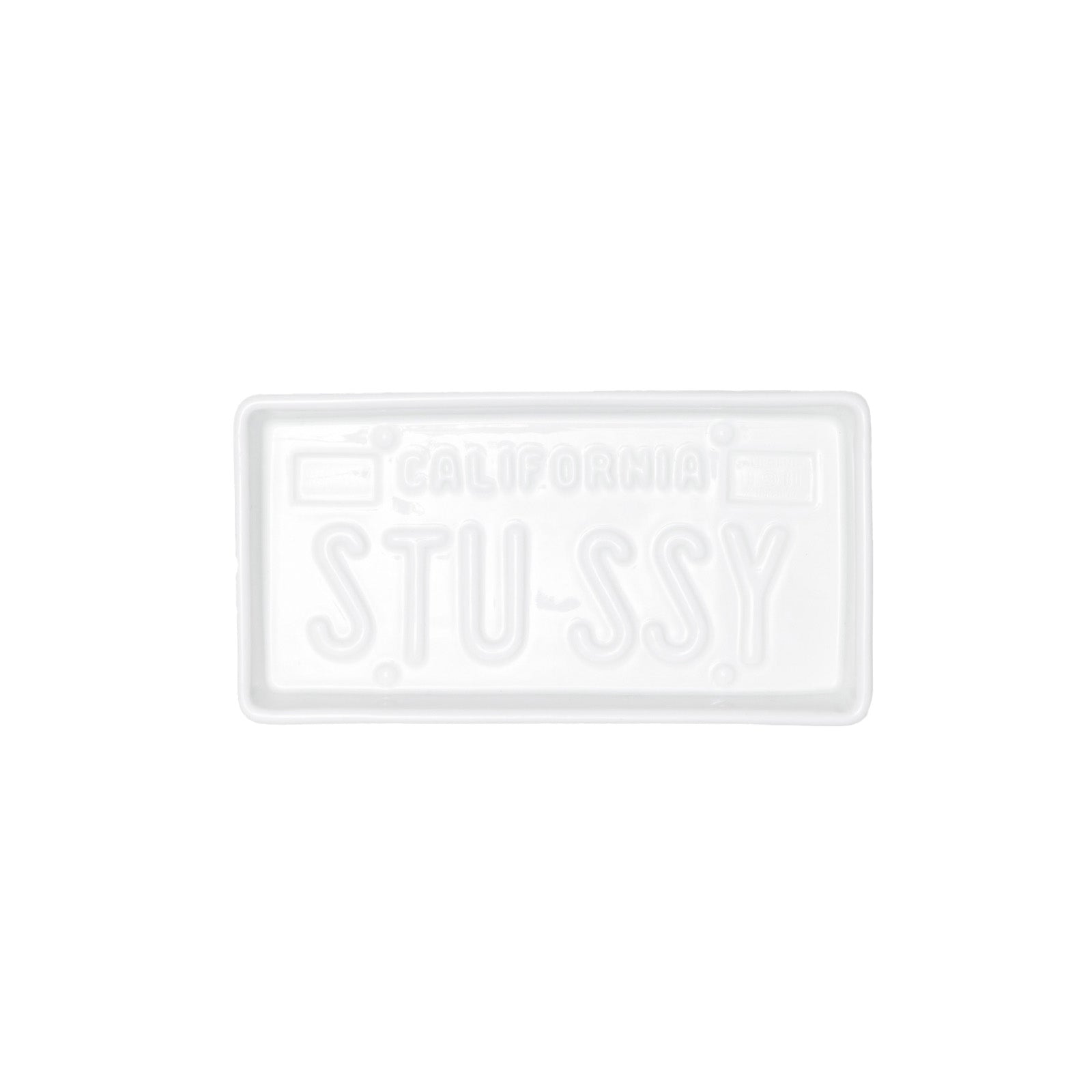 STUSSY: Ceramic License Plate Tray (Cewh) | DSMG E-SHOP
