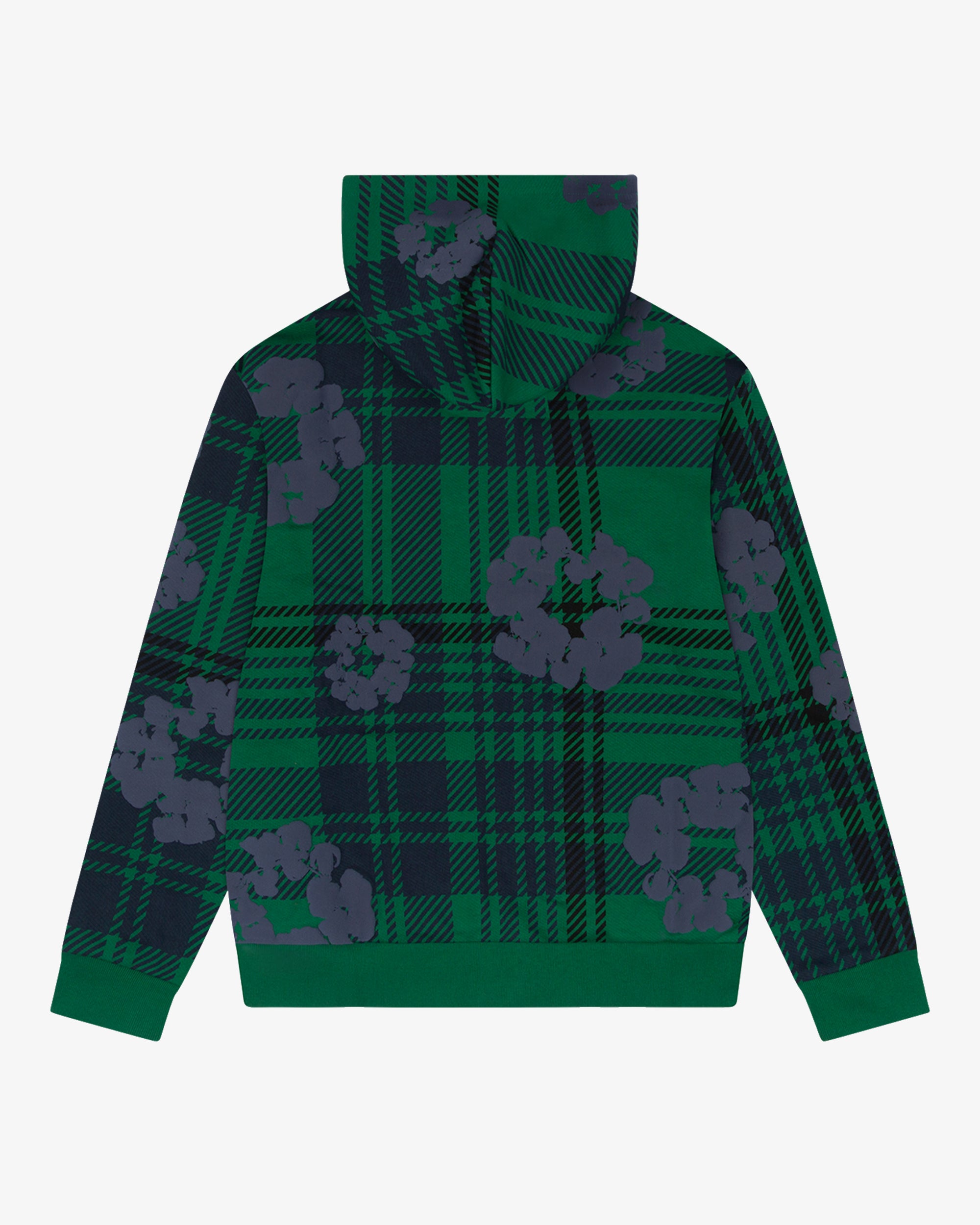 DENIM TEARS: Plaid Cotton Wreath Zip Hoodie (Green) | DSMG E-SHOP