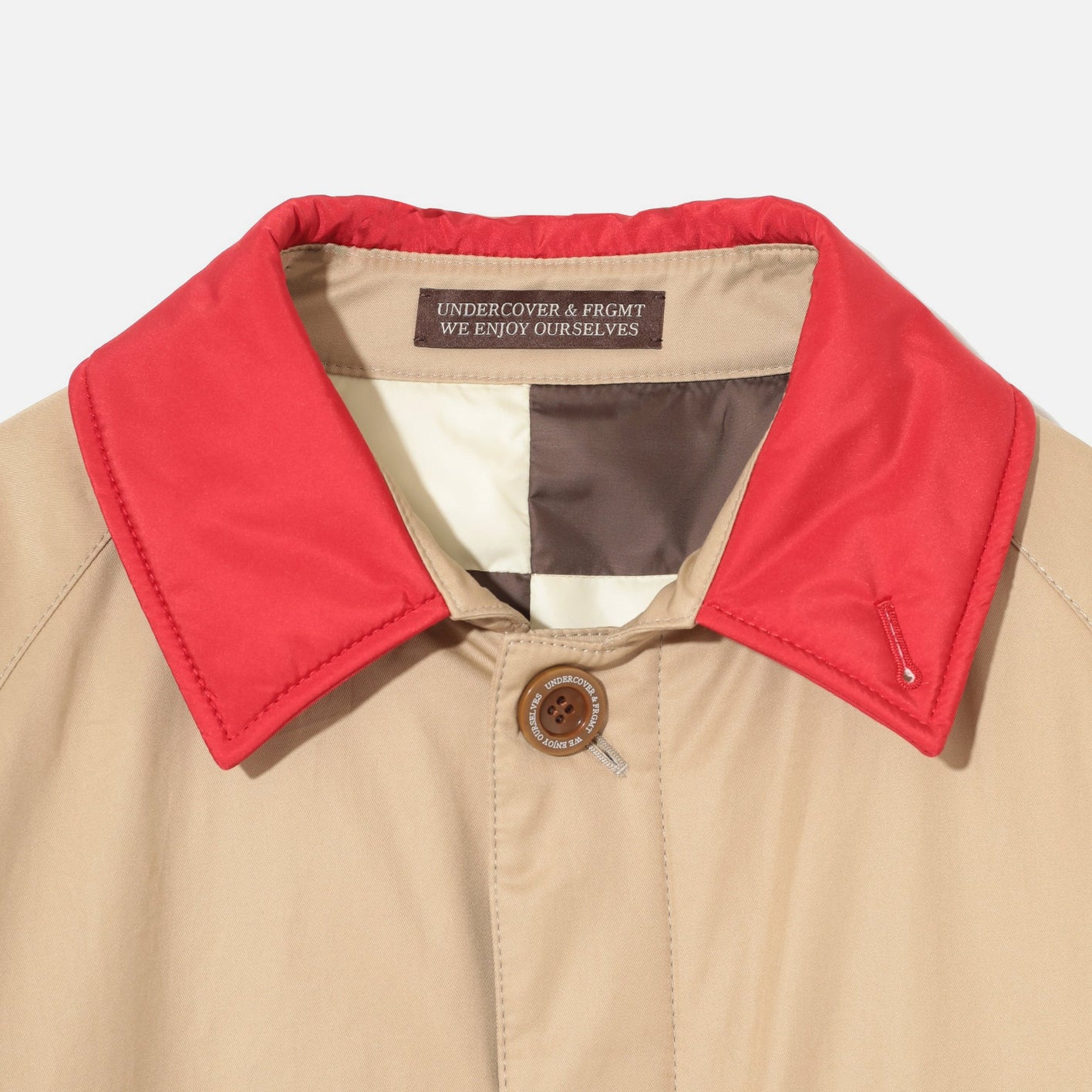 UNDERCOVER X FRAGMENT: Stain Collar Ct (Frgmt) (Manu (Beige) | DSMG E-SHOP