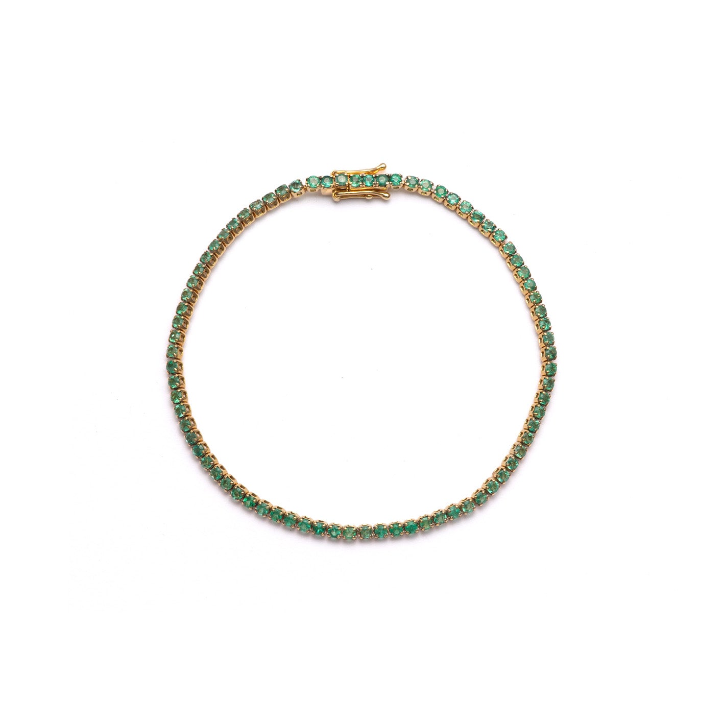 SHAY JEWELRY: 18Ky Single Line Emerald Threa (Gd) | DSMG E-SHOP
