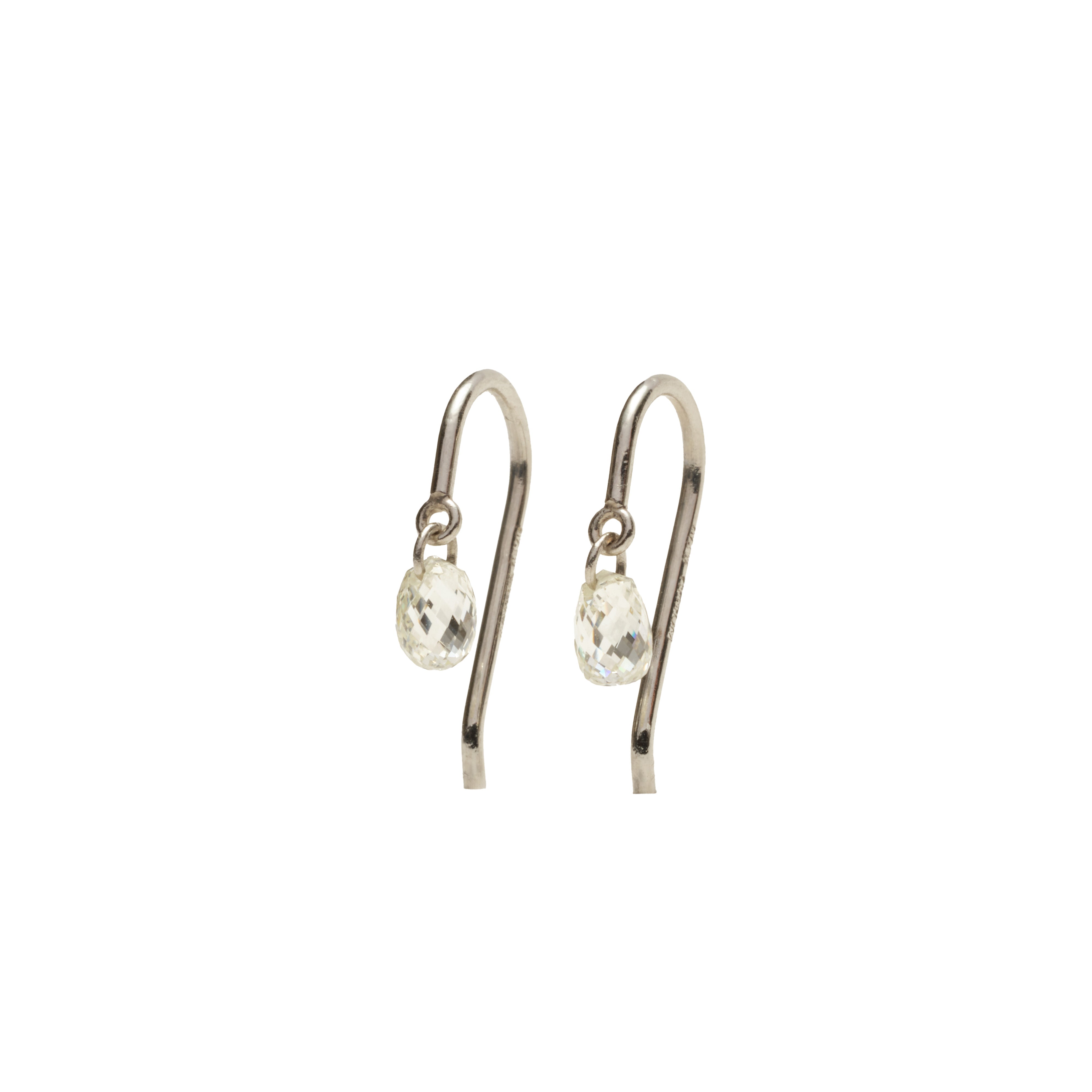 WILLIAM WELSTEAD: Briolette Dia Earrings (Plat) | DSMG E-SHOP