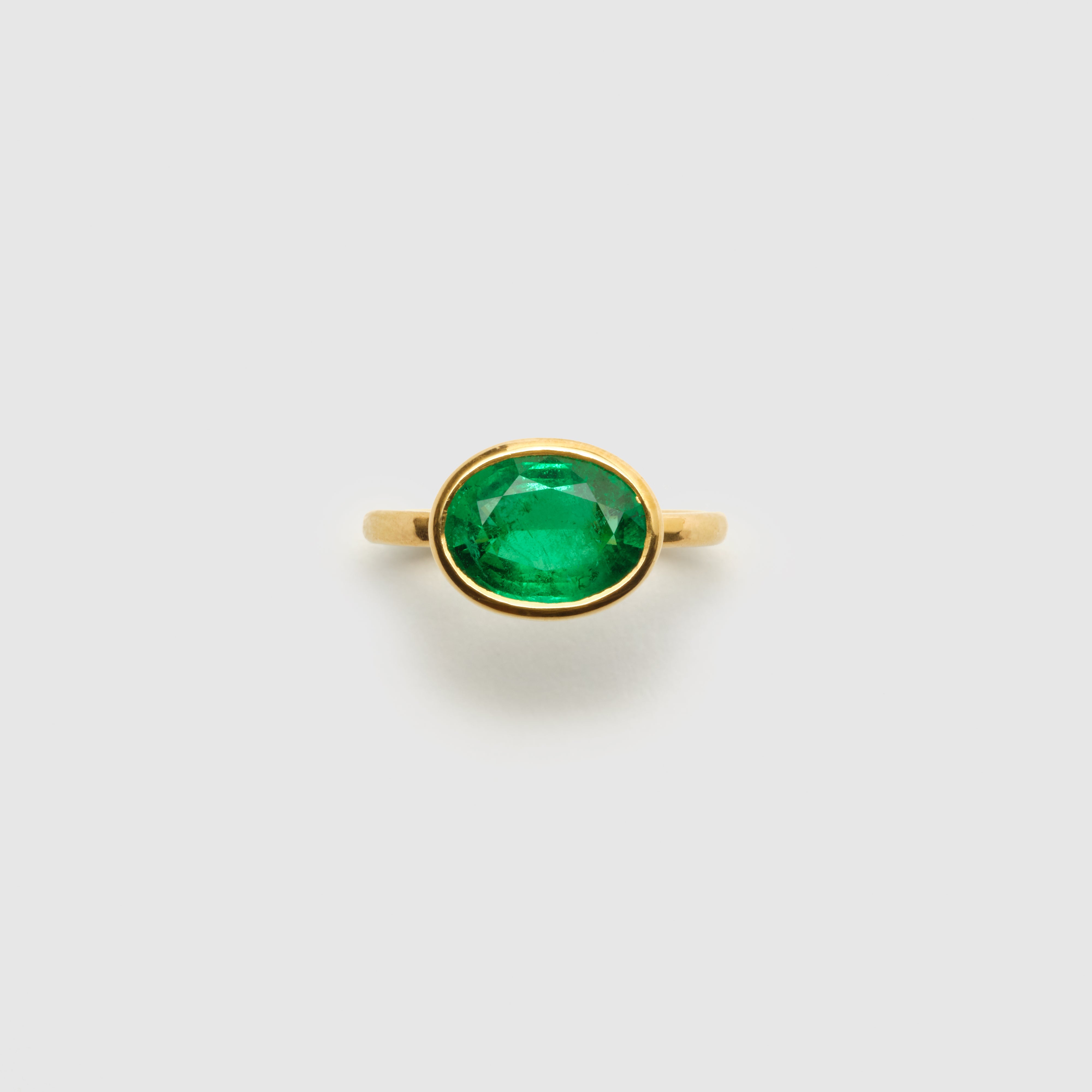 WILLIAM WELSTEAD: Natural Zambian Emerald Ring (Yg) | DSMG E-SHOP